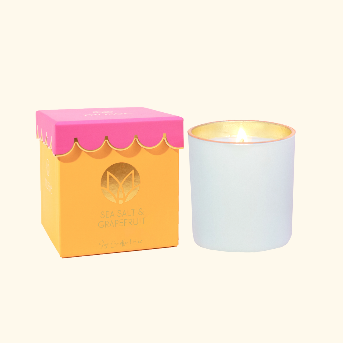 Sea Salt & Grapefruit Scalloped Candle – Musee Bath